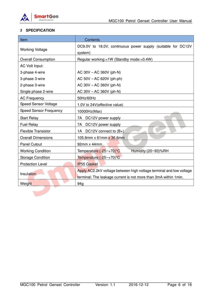 Gasoline Generator Control MGC100 Generator Set Controller ??? Auto ...