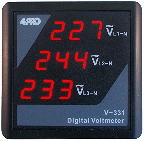 4PRO V-331 Digital Voltmeter, 3 Phase, 90-275VAC 50/60Hz – AUTO POWER ...